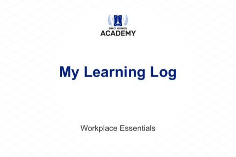Workplace Essentials | My Learning Log cover image.