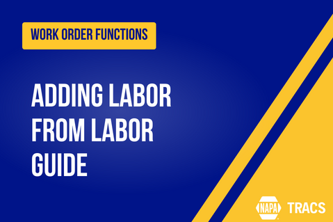 Adding Labor from Labor Guide (WOF-Basic.6)