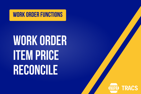 Work Order Item Price Reconcile (WOF-Int.2)
