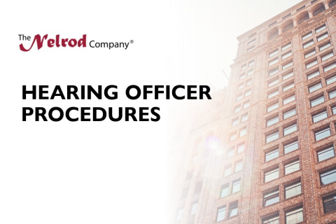 Hearing Officer Procedures cover image.