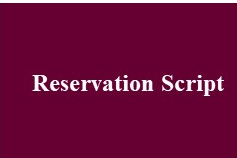 Reservation Script