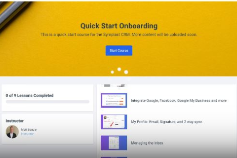 Onboarding with Symplast CRM